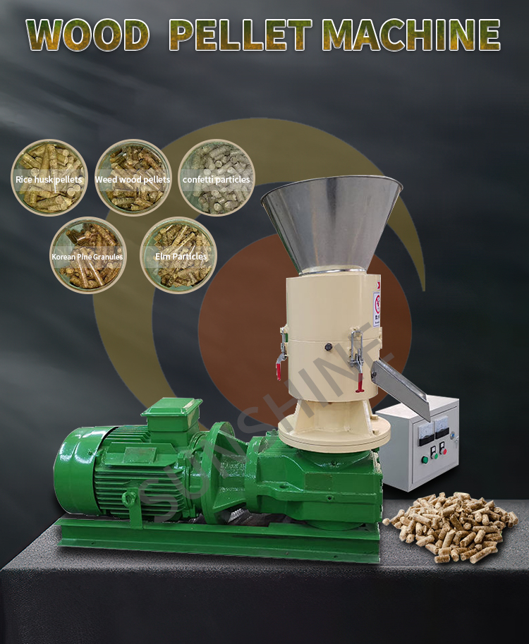 Wood Chips Biomass Straw Mini Pellet Flat Die Small Saw Pellet Machine ...